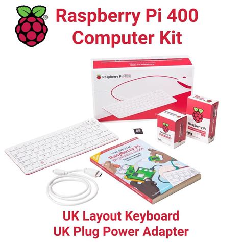 Raspberry Pi 400 Computer Kit Us Layout And Us Power Plug