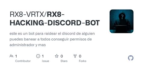 GitHub RX8 VRTX RX8 HACKING DISCORD BOT Este Es Un Bot Para Raidear El Discord De Alguien