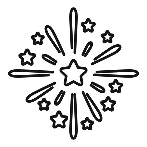 Firework Day Icon Outline Vector Carnival Party 15012215 Vector Art At Vecteezy