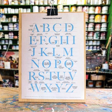 Roman Alphabet A3 Reference Poster Joby Carter