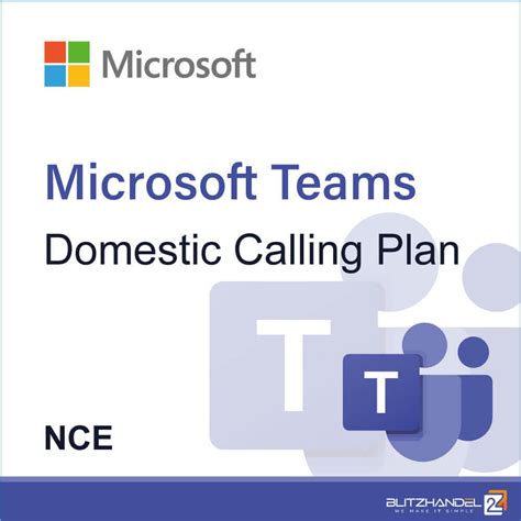 Microsoft Teams Domestic Calling Plan Nce Blitzhandel24 Software