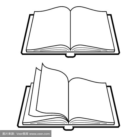 翻开的书简笔画立体版（流行11张） 简笔画图片大全