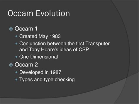 PPT Occam A Concurrent Programming Language PowerPoint Presentation