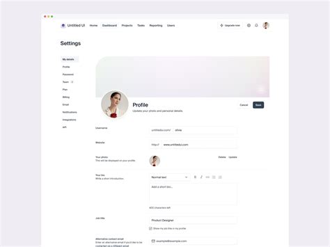 My Details Settings Page Untitled UI By Jordan Hughes On Dribbble