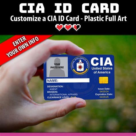 Cia Id Card Etsy