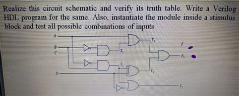 Solved Realize This Circuit Schematic And Verify Its Truth Chegg