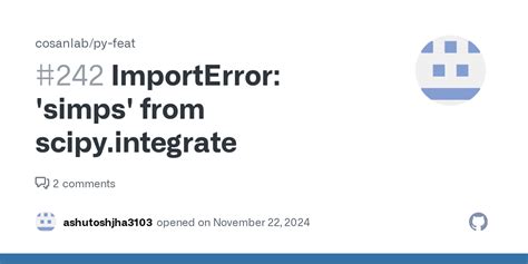 importerror simps from tegrate · issue 242 · cosanlab py feat · github