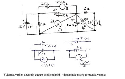 Solved X2 Y1w4z2write The Node Equations Of The Circuit