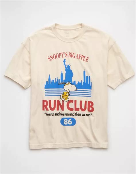 Ae Boxy Fit Snoopy Graphic T Shirt American Eagle