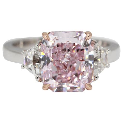 Gia Certified 4 24 Carat Fancy Purplish Pink Internally Flawless