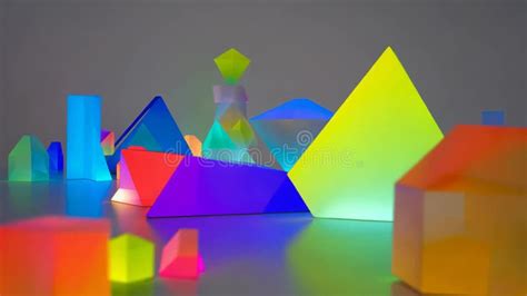 Dynamic Geometric Shapes Morph In Sync With Data Flows Shifting In