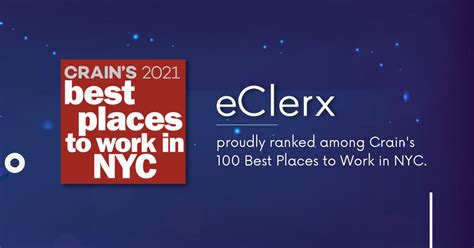 Eclerx On Linkedin We Are Proud To Announce That Eclerx Has Been Named In Crains 100 Best