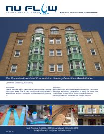 The Homestead Hotel And Condominium Sanitary Drain Stack Re