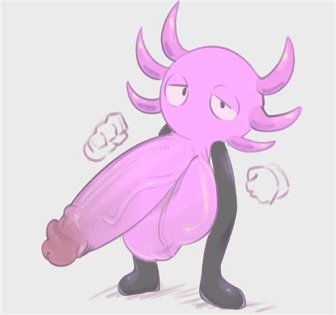 Rule 34 Amphibian Anthro Axolotl Balls Bedroom Eyes Big Balls Big Penis Floating Hands