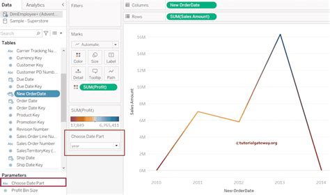 tableau date calculation using parameter