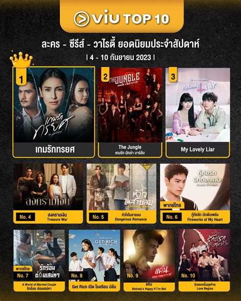 Viu Thailand 👑 10 อันดับ ซีรีส์ ละคร
