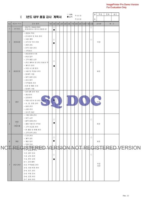 내부 품질감사 계획서 네이버 블로그