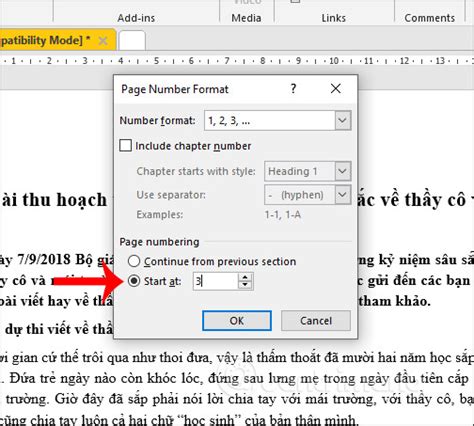 Page Numbering In Word