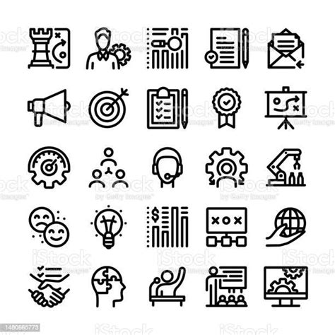 제품 관리의 벡터 그림 그래픽입니다 편집 가능한 획 크기 간단한 격리 아이콘입니다 기호 기호 요소 아이콘 세트 개발에 대한 스톡 벡터 아트 및 기타 이미지 Istock