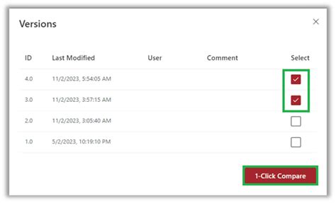 Using 1 Click Compare To Run Comparisons With Your Preferred Default Workflow Draftable