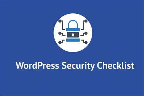 Wordpress Security Checklist Updated 2025