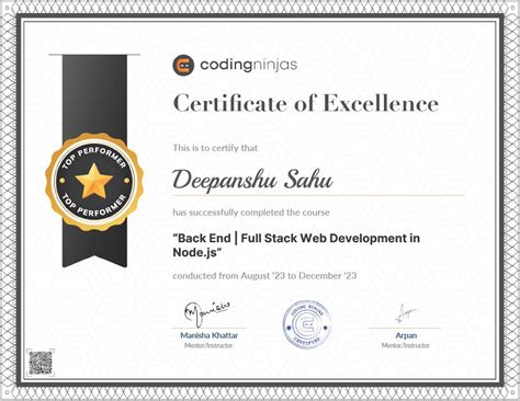 Deepanshu Sahu On Linkedin Backenddevelopment Fullstackdevelopment Nodejs Codingninjas