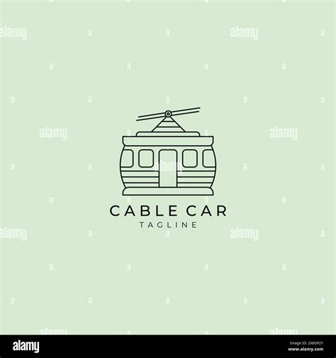 Cable Car Outline Icon Linear Style Sign For Mobile Concept And Web Design Funicular Simple