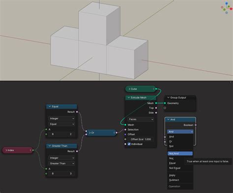 How To Select Specific Faces To Extrude With Geometry Nodes Blender