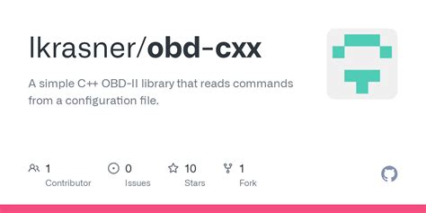Github Lkrasnerobd Cxx A Simple C Obd Ii Library That Reads