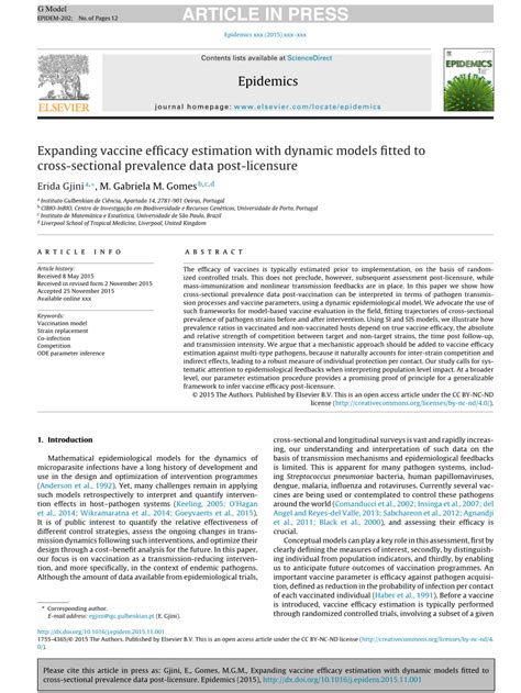 Pdf Expanding Vaccine Efficacy Estimation With Dynamic Models Fitted