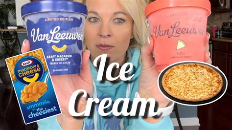 Van Leeuwen Kraft Mac And Cheese And Pizza Ice Cream Review Youtube