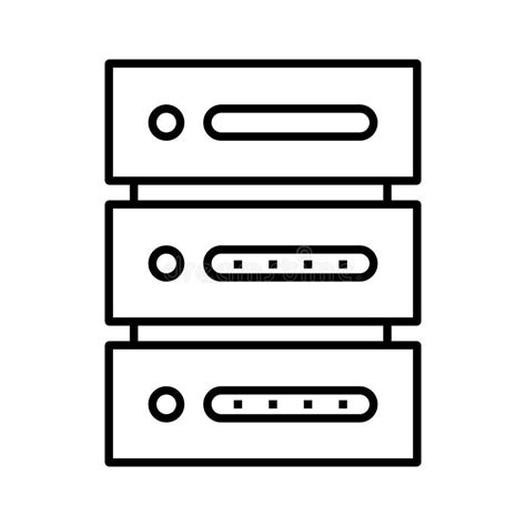Data Servers Line Icon Concept Sign Outline Vector Illustration