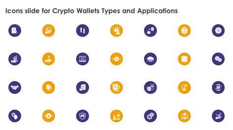 Icons Slide For Crypto Wallets Types And Applications Ppt Ideas Infographic Template Ppt Template