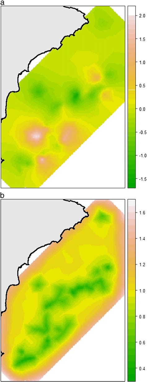 The Posterior Mean A And Standard Deviation B Of The Spatial Effect Download Scientific