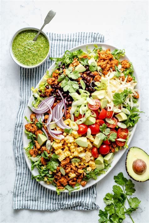 The Best Chicken Taco Salad Recipe Ambitious Kitchen