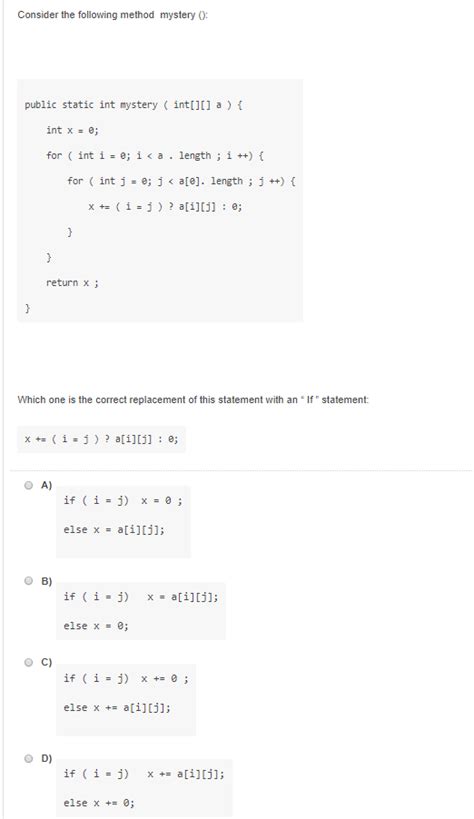 Solved Consider The Following Method Mystery Public