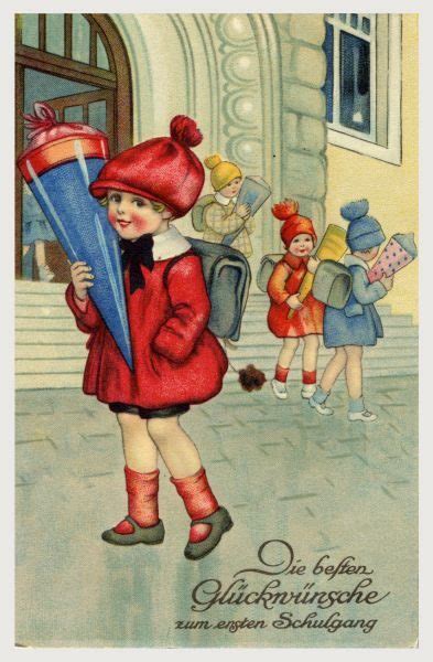 Museen Im Saarland Objekt Postkarte Mit Schulmotiv