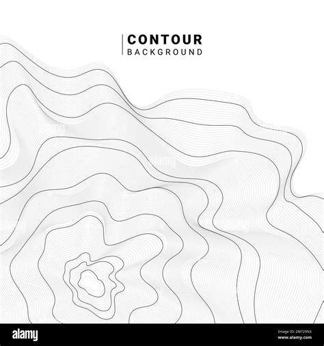 Black And White Abstract Map Contour Lines Stock Vector Image And Art Alamy