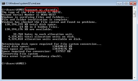 Three Ways To Convert FAT32 To NTFS In Windows 10 8 7