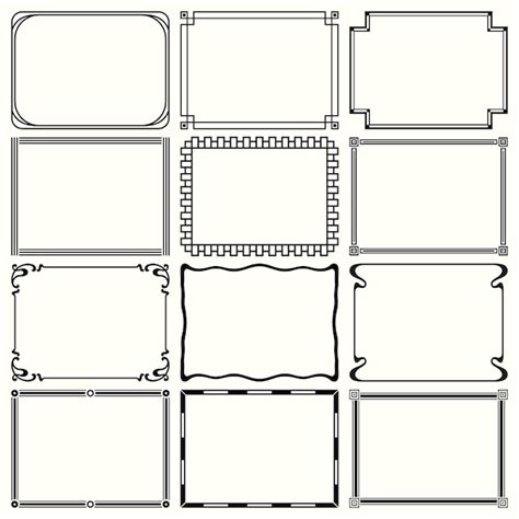 Premium Vector Decorative Simple Frames Set 15