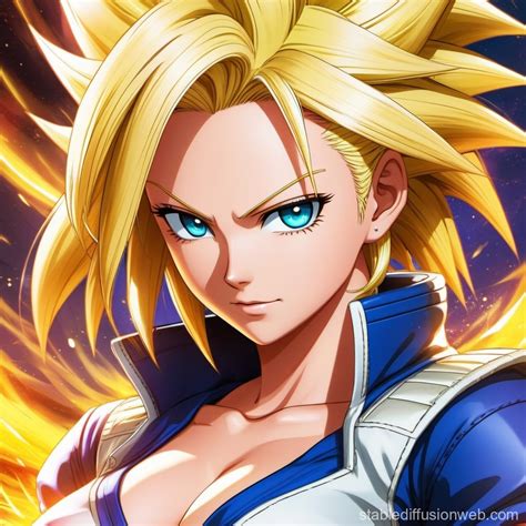 Android 18s Super Saiyan Transformation Stable Diffusion Online