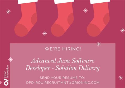 Orion Innovation Romania On Linkedin Java Developer Solution Delivery Agile Telekom Unix