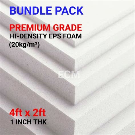 Premium Grade Bundle Pack 1 Thk High Density Expanded Polystyrene Eps Board Square