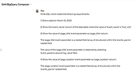 Query GA4 Data In BigQuery Without Understanding SQL