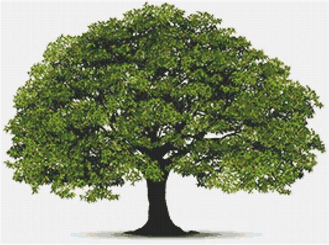 Tree Cross Stitch Pattern Instant PDF Download Summer Tree Etsy