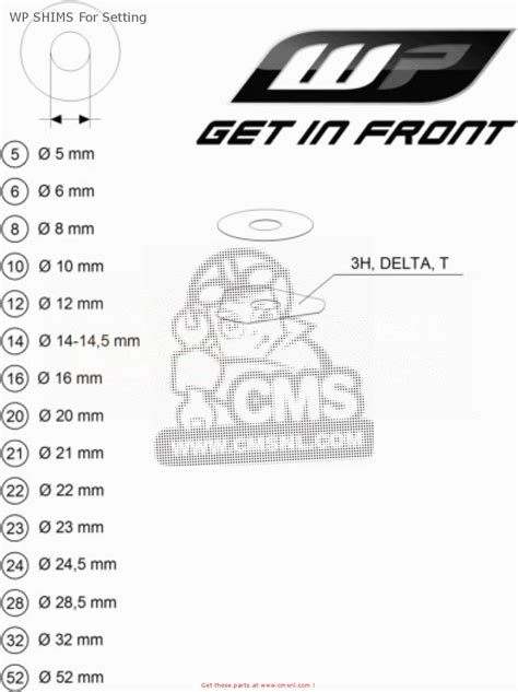 Ktm 50 Sx Mini Europe 2020 Wp Shims For Setting Buy Original Wp Shims