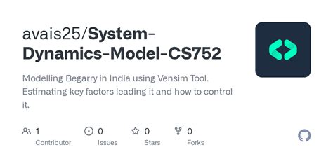 Github Avais25system Dynamics Model Cs752 Modelling Begarry In India Using Vensim Tool