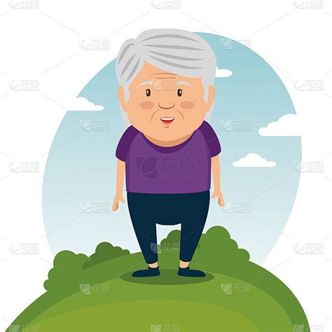 幸福的祖父卡通