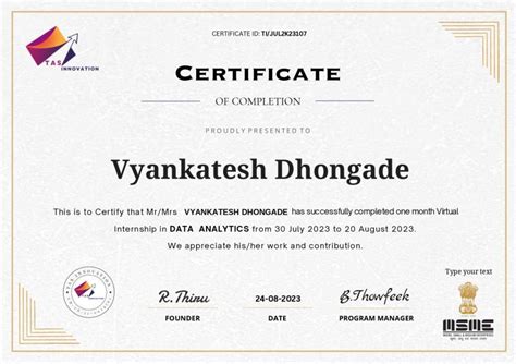 Vyankatesh Dhongade On Linkedin 🎓i Am Delighted To Announce The