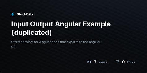 Input Output Angular Example Duplicated Stackblitz